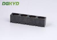 China 4-Port RJ45 Keystone Jack with Tab-Up Design and Y/G LEDs - 10/100/1000BASE-TX, -40°C to 85°C Operating Range for sale