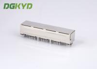China Metal Shielded Quad Port RJ45 Keystone Connector 4-Port 8-Position with Y/G LEDs for 10/100/1000 BASE-TX Networks for sale