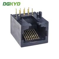 China DGKYD56221118IWA1DY4 RJ45 10P8C Single Port Modular Jack with 8 Positions and Gold Plating Options for sale