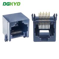 China DGKYD5521188IWA1DY4 Full Plastic RJ45 Connector 8P8C with Gold 6μ Plating and PBT Housing for sale