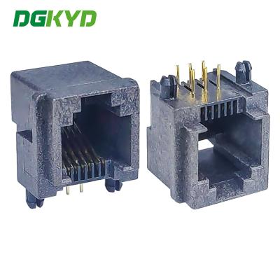 China Full Plastic Light Free RJ11 Ethernet Connector 6P6C FR52 Material 10/100/1000Base-TX for sale