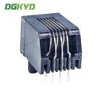 China DGKYD RJ11 Ethernet Connector 6P6C Black PBT Unshielded Modular Jack for PCB for sale
