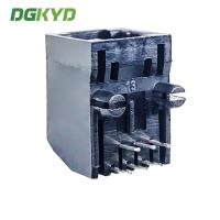 China DGKYD RJ11 Ethernet Connector 6P6C Black PBT Unshielded Modular Jack for PCB for sale