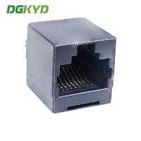 China RJ45 Ethernet Connector 8P8C Fully Plastic Black FR52 10/100/1000BASE-T for sale