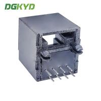 China RJ45 Ethernet Connector 8P8C Fully Plastic Black FR52 10/100/1000BASE-T for sale