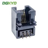 China DGKYD53211166IWA1DY4 RJ11 6P6C Connector - 90 Degree Socket with Gold 6μ Plating and 15.1mm Length for sale
