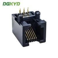 China DGKYD53211166IWA1DY4 RJ11 6P6C Connector - 90 Degree Socket with Gold 6μ Plating and 15.1mm Length for sale