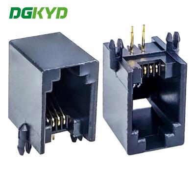 China DGKYD55211144IWA1DY5 RJ11 4P4C Modular Horizontal Socket with PBT Housing -40℃ to 85℃ Temperature Range for sale