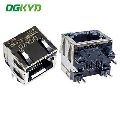China RJ45 Straight Through 56 With Light And Wing FR52 Material Communication Interface DGKYD561188DE3A8DB7H for sale
