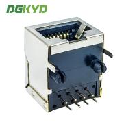 China Shielded RJ45 Connector 10P8C Single Port 1x1 1000BASE-T Through Hole Jack for sale