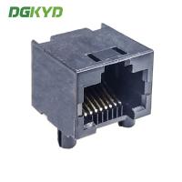 China RJ45 Straight Through 8P8C Modular Jack 50U Gold Plated PA66 Unshielded Connector 10/100/1000BASE-T for sale