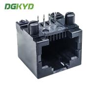 China RJ45 Straight Through 8P8C Modular Jack 50U Gold Plated PA66 Unshielded Connector 10/100/1000BASE-T for sale