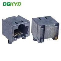 China RJ45 Straight Through 8P8C Modular Jack 50U Gold Plated PA66 Unshielded Connector 10/100/1000BASE-T for sale