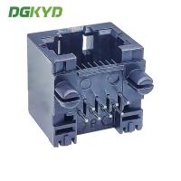 China RJ45 Straight Through 8P8C Modular Jack 50U Gold Plated PA66 Unshielded Connector 10/100/1000BASE-T for sale