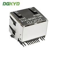 China DGKYD561188DB1A15SBU4 Single Port Connector Network Socket 1X1 8P8C SMD With Light Strip Shielded Patch RJ45 Interface for sale