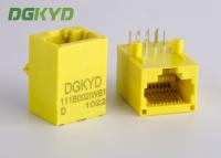 China Yellow Color Unshielded Rj45 Modular Jack With Transformer , 100 Base - T for sale