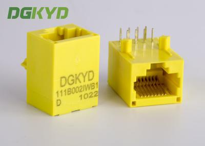 China Yellow Color Unshielded Rj45 Modular Jack With Transformer , 100 Base - T for sale
