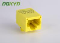 China Yellow Color Unshielded Rj45 Modular Jack With Transformer , 100 Base - T for sale