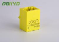 China Yellow Color Unshielded Rj45 Modular Jack With Transformer , 100 Base - T for sale
