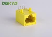 China Yellow Color Unshielded Rj45 Modular Jack With Transformer , 100 Base - T for sale