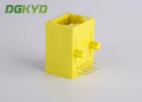 China Yellow Color Unshielded Rj45 Modular Jack With Transformer , 100 Base - T for sale