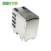 China RJ45 2x1 8P8C Multi Port Connector with LED Shielded 10/100/1000BASE-T DGKYD59212188DB2A1DY4DH for sale