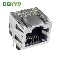 China RJ45 Straight Connector 1x1 8P8C Shielded 30U Gold Plating Modular Jack for 10/100/1000BASE-T for sale