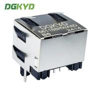 China RJ45 Straight Connector 1x1 8P8C Shielded 30U Gold Plating Modular Jack for 10/100/1000BASE-T for sale