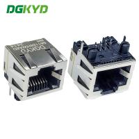 China RJ45 Straight Connector 1x1 8P8C Shielded 30U Gold Plating Modular Jack for 10/100/1000BASE-T for sale