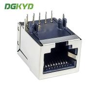 China RJ45 Straight Connector 5921 10P10C Shielded Modular Jack 10/100/1000BASE-T Through Hole for sale
