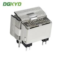 China RJ45 Straight Connector 8P8C With Light Strip Shielding 50U Modular Socket RJ45 Interface DGKYD561188RB5A2DB7M for sale