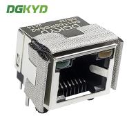 China RJ45 Straight Connector 8P8C With Light Strip Shielding 50U Modular Socket RJ45 Interface DGKYD561188RB5A2DB7M for sale