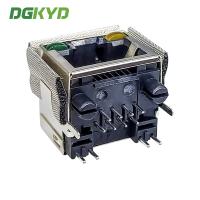 China RJ45 Straight Connector 8P8C With Light Strip Shielding 50U Modular Socket RJ45 Interface DGKYD561188RB5A2DB7M for sale