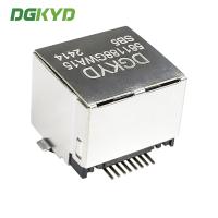 China RJ45 8P8C SMD Unshielded Connector with 15μ Gold Plating for 10/100/1000BASE-T Ethernet for sale