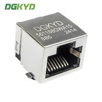 China RJ45 8P8C SMD Unshielded Connector with 15μ Gold Plating for 10/100/1000BASE-T Ethernet for sale
