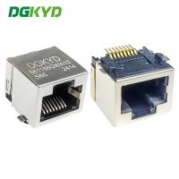 China RJ45 8P8C SMD Unshielded Connector with 15μ Gold Plating for 10/100/1000BASE-T Ethernet for sale