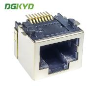 China RJ45 8P8C SMD Unshielded Connector with 15μ Gold Plating for 10/100/1000BASE-T Ethernet for sale