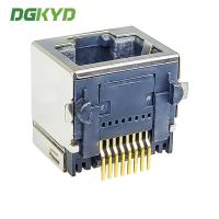 China RJ45 8P8C SMD Unshielded Connector with 15μ Gold Plating for 10/100/1000BASE-T Ethernet for sale