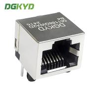 China RJ45 Unshielded 8P8C Network Interface Single Port Connector 6U Gold Plating 10/100/1000BASE-T for sale