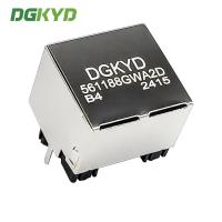China RJ45 Unshielded 8P8C Network Interface Single Port Connector 6U Gold Plating 10/100/1000BASE-T for sale