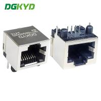 China RJ45 Unshielded 8P8C Network Interface Single Port Connector 6U Gold Plating 10/100/1000BASE-T for sale