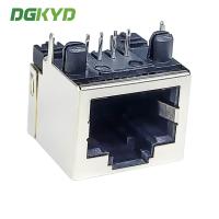 China RJ45 Unshielded 8P8C Network Interface Single Port Connector 6U Gold Plating 10/100/1000BASE-T for sale