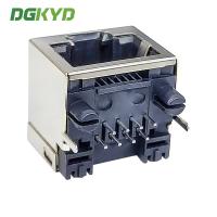 China RJ45 Unshielded 8P8C Network Interface Single Port Connector 6U Gold Plating 10/100/1000BASE-T for sale