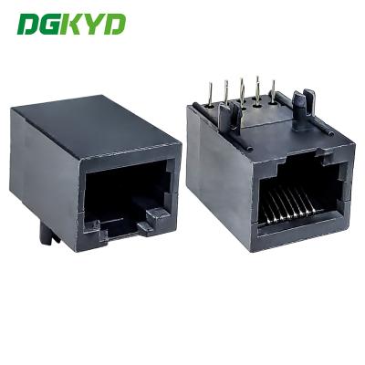 China RJ45 Connector 5921 Non Lamp Fully Plastic 8P8C Round Pin Socket 10/100/1000BASE-T for sale