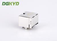 China Metal Shielded RJ45 Ethernet Jack Connector 11.5mm with 8-Position Gold Contacts for PCB Mounting for sale