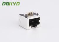 China Metal Shielded RJ45 Ethernet Jack Connector 11.5mm with 8-Position Gold Contacts for PCB Mounting for sale