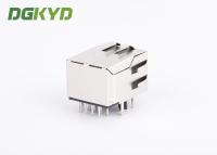 China 100M Tab Down Shield single port CAT5 RJ45 network JACK with filter, G/Y LEDS for sale
