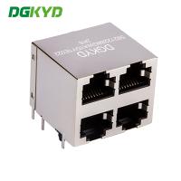 China DGKYD59212288GWA1DY1E022 Multi Port RJ45 Connector Without Light And Filter, Network Port Socket Stacked Interface for sale