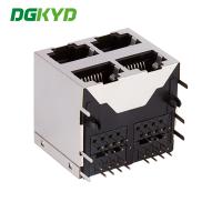 China DGKYD59212288GWA1DY1E022 Multi Port RJ45 Connector Without Light And Filter, Network Port Socket Stacked Interface for sale