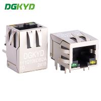 China RJ45 Gigabit Ethernet Transformer with Integrated Filter and LED Indicators - 10/100/1000 BASE-T/TX, 21.3mm Length, -40℃ to +85℃ Operating Range for sale
